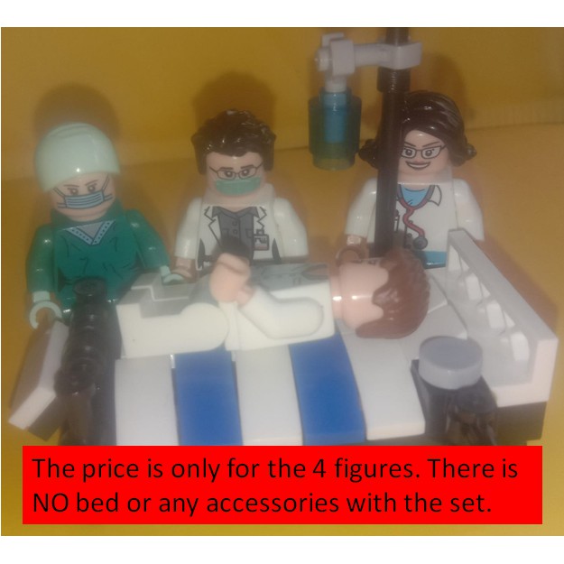 Covid-19 Theme set of 4 figures (No acessories or bed with the set ...