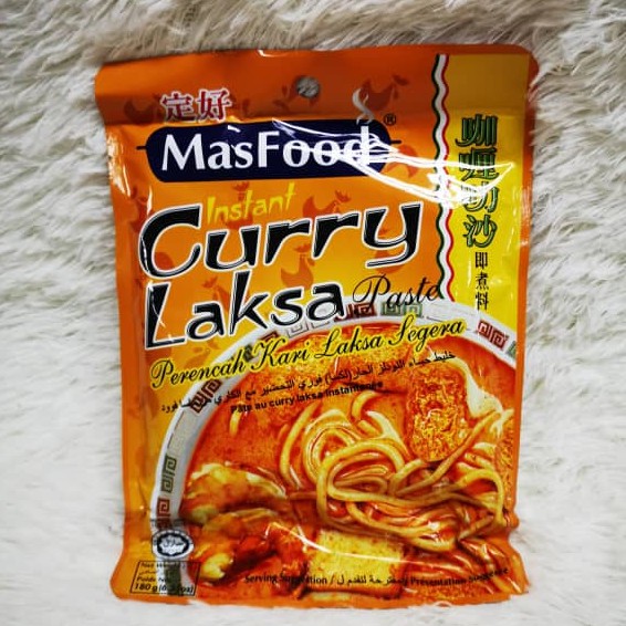 MASFOOD INSTANT CURRY LAKSA PASTE/PERENCAH KARI LAKSA SEGERA 180G ...