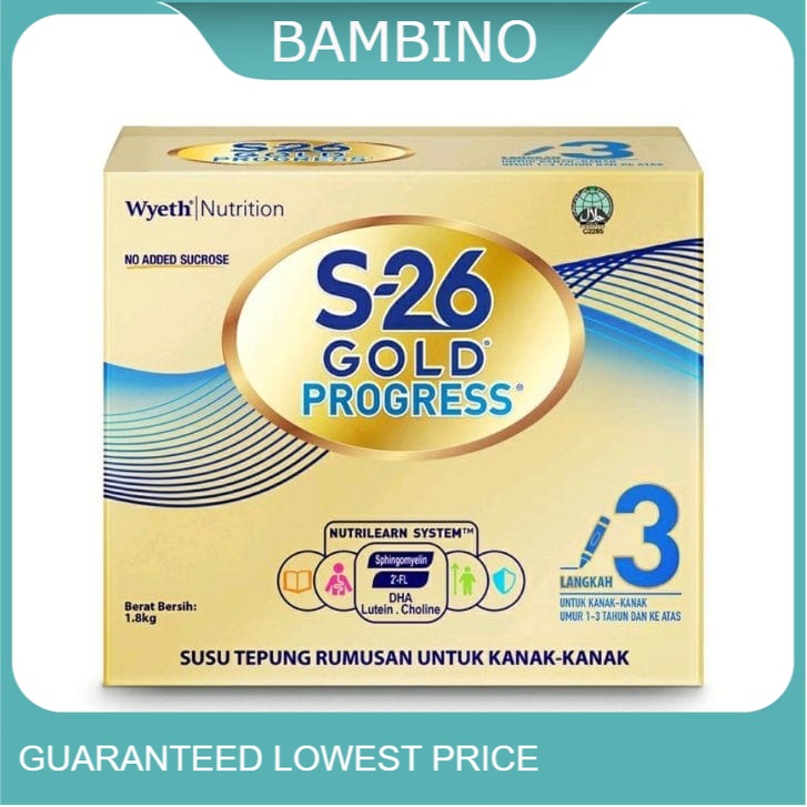 Wyeth S26 Gold Progress Step 3 1.8kg Exp:JUN2023 | Shopee Malaysia