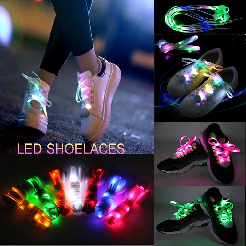 Luminescent LED Shoelaces Sport Shoes Laces Shoelaces Glow Reflective ...