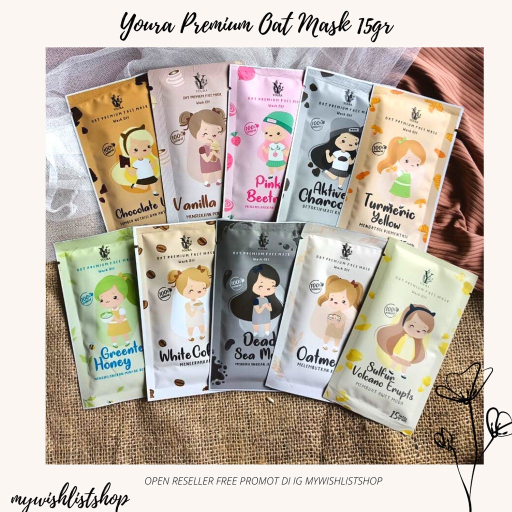 Youra premium Organic oat mask / Organic mask Youra 15gr | Shopee Malaysia