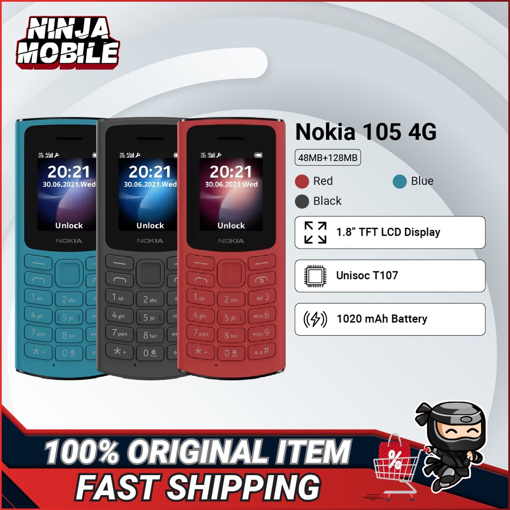 Nokia 105 4G/TA-1385 (48MB/128MB) / Nokia 105 2G/TA-1174 (2019 - DUAL ...