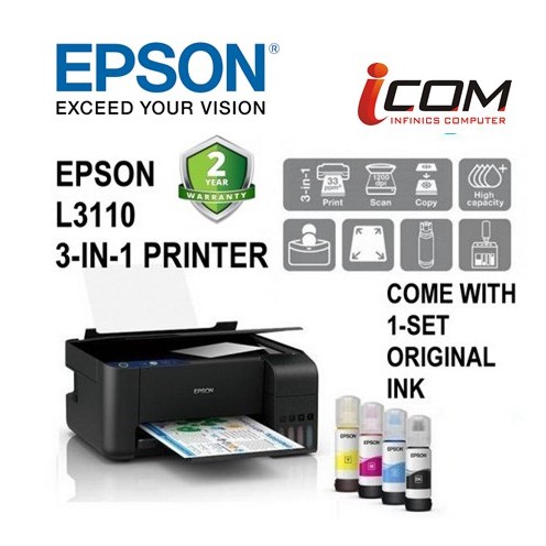 Epson EcoTank L3110 All-in-one Ink Tank Printer | Shopee Malaysia