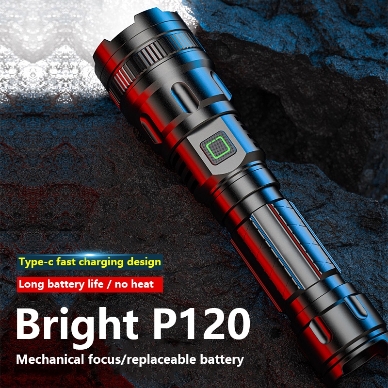 Flashlights, LED P120 Super Brighter Torch Light 5000 High Lumen, 3 ...