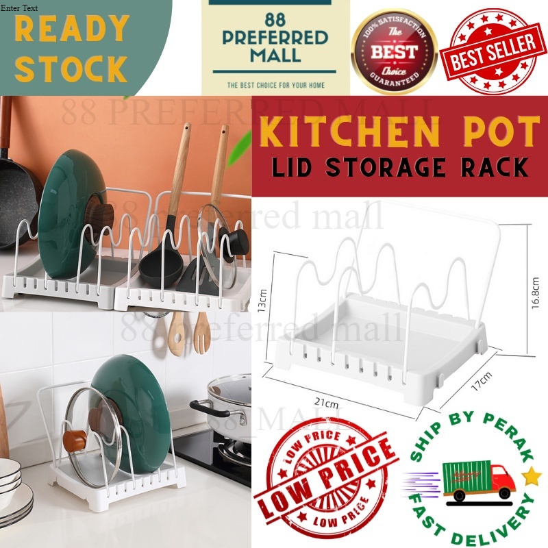 Kitchen Pot Lid Storage Rack Soup Spoon Holder Tableware Chopping Board ...