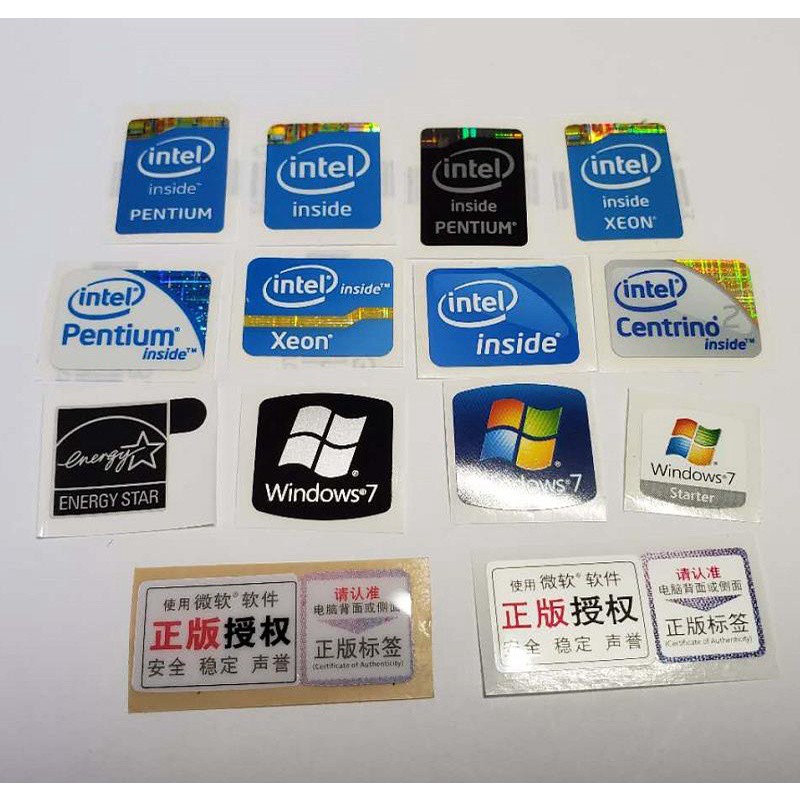 [New metal sticker] Intel intel Windows7 genuine authorized label XEON ...