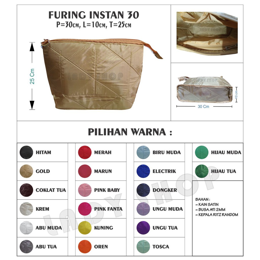 Instant Inner bag / Furing instant bag uk 30x25x10 | Shopee Malaysia