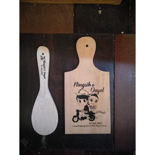 Ladle set cutting board souvenir | Shopee Malaysia
