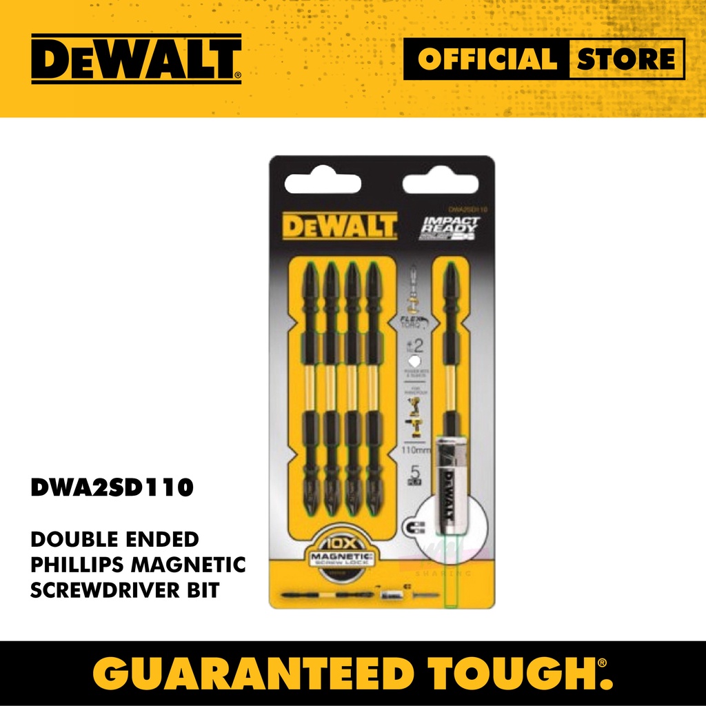 DEWALT DWA2SD110 Double Ended Phillips Magnetic Screwdriver Bit -Set | Shopee Malaysia