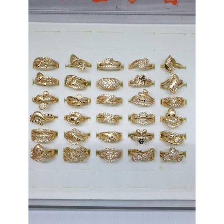 Hot 1 Dozen RANDOM Gold Plated Listing Rings!! | Shopee Malaysia