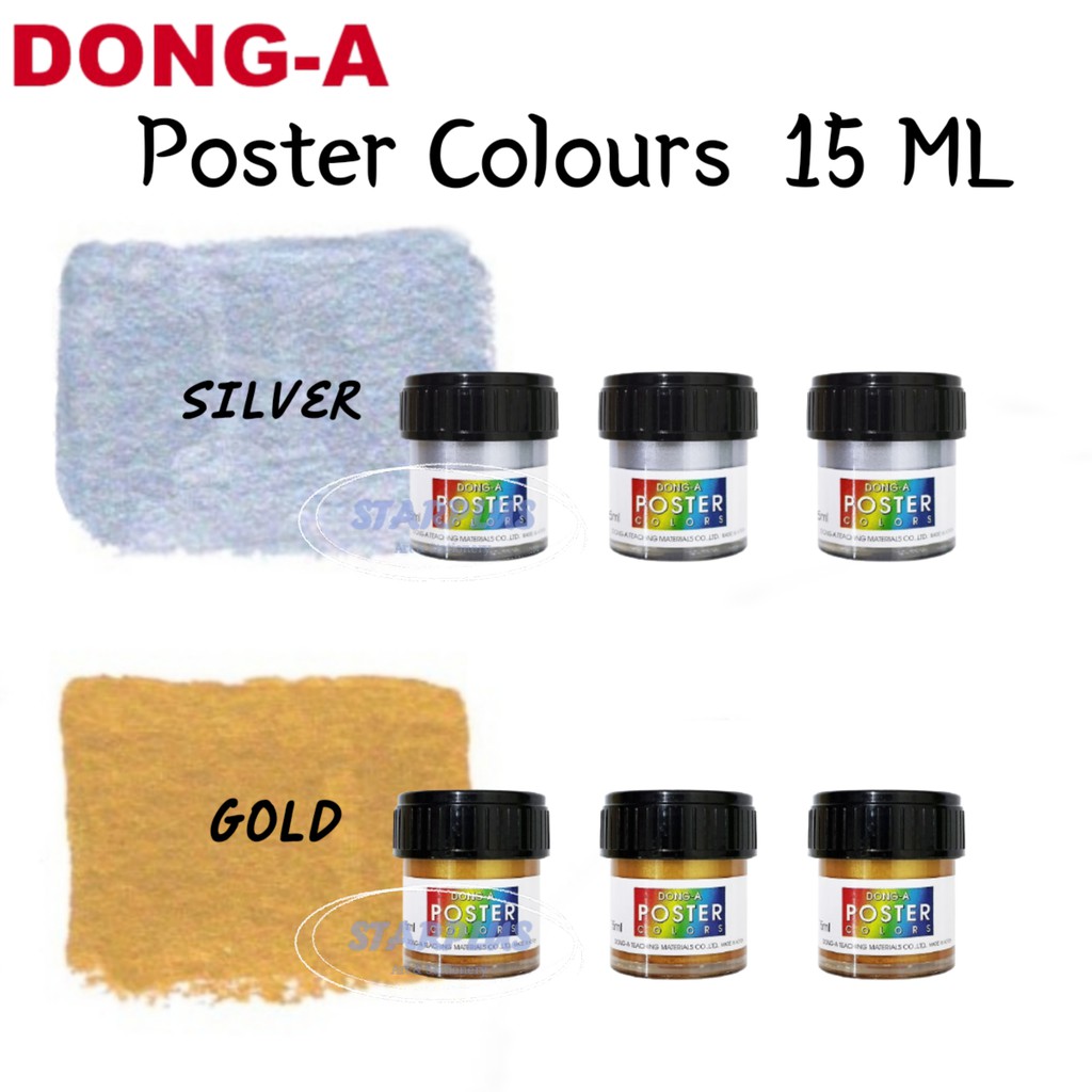 (Starplus) Dong - A Poster Color 15ml - Silver/Gold *Per Pcs* | Shopee ...