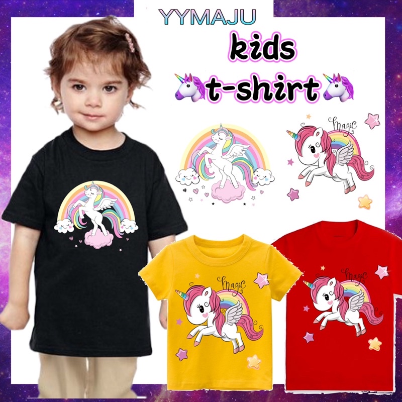 🇲🇾YYMAJU🇲🇾Unicorn kids t-shirt unicorn girl kids top | Shopee Malaysia