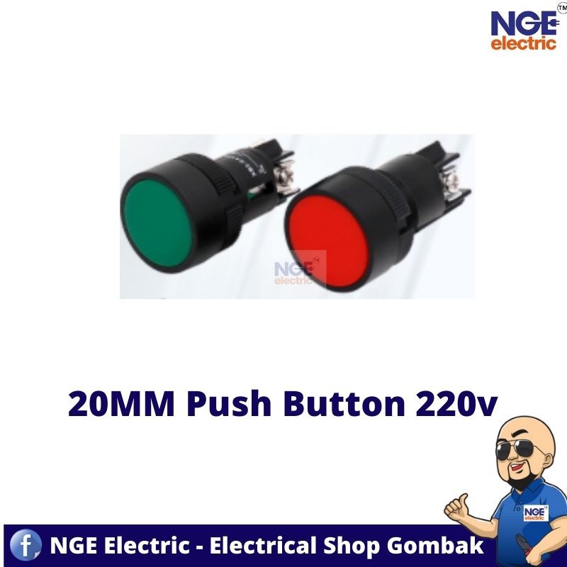 ELECTRONIC| 22mm Push Button Switch – Red / Green | Suis Tekan Industri ...
