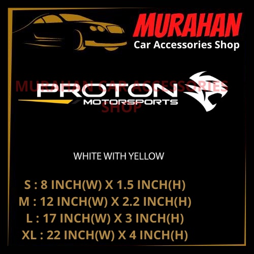 [ READY STOCK ]PROTON MOTORSPORT CAR STICKER 1PCS for CERMING DEPAN ...