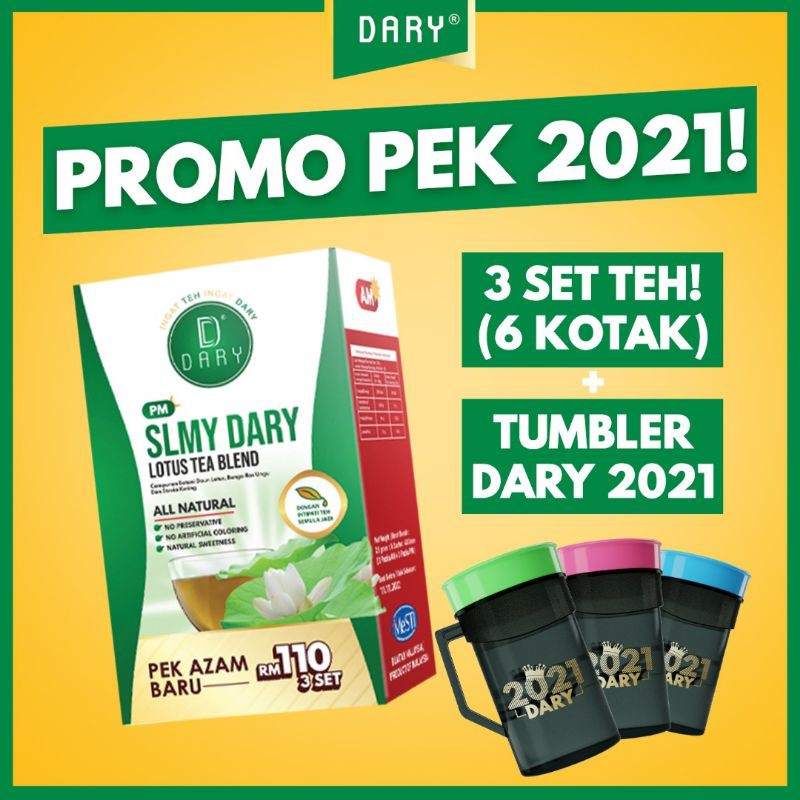 🔥FREE TUMBLER🔥 DARY TEA TEH DARY KURUS SLIMMING TEA 3SET+FREE SHAKER ...
