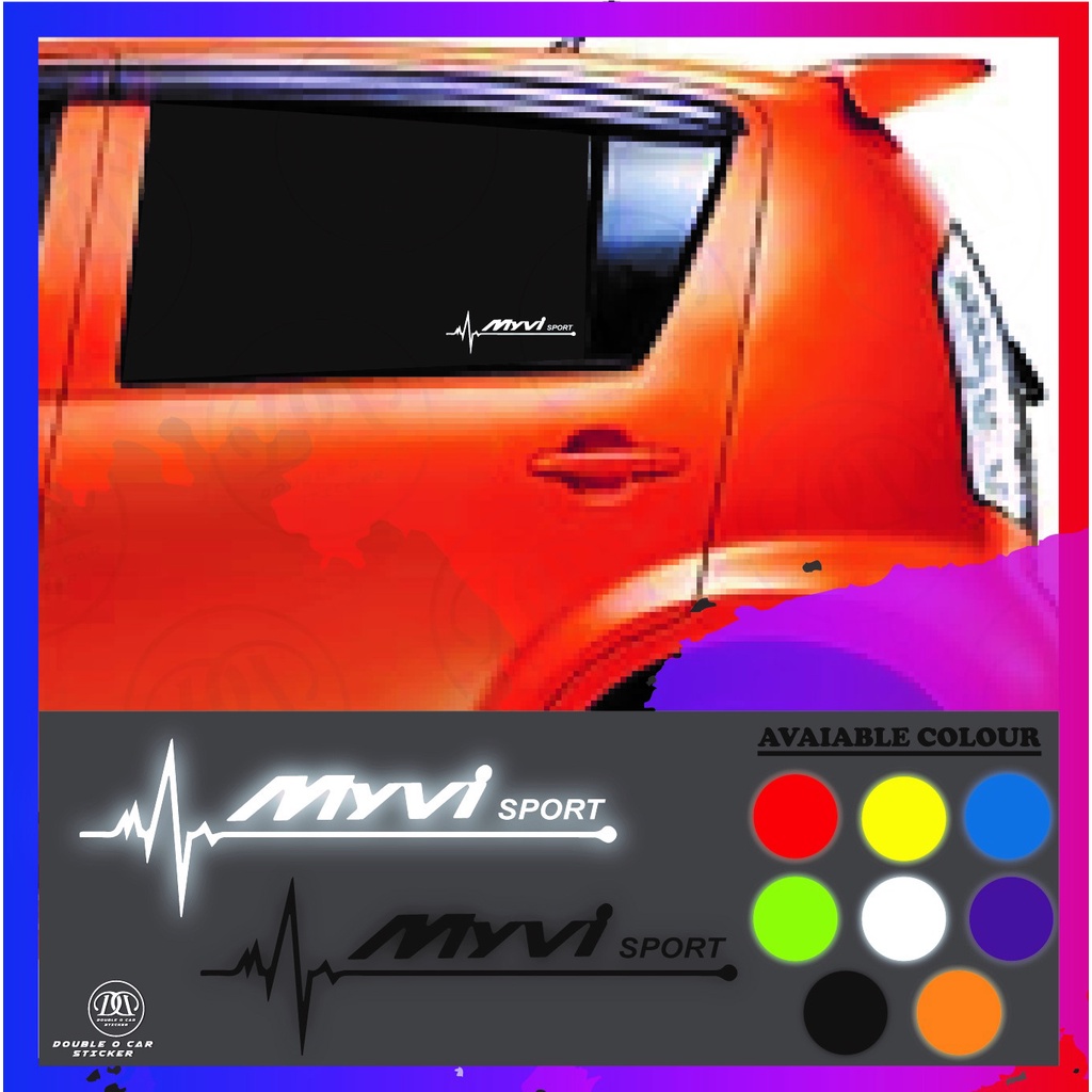 [Ready Stock] 2pcs Perodua Myvi side window sticker for SE SE1 SE2 EZI ...