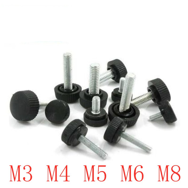 5pcs/lot m3 m4 m5 m6 m8 knurled Round Plastic Head Handle Thumb Screw ...