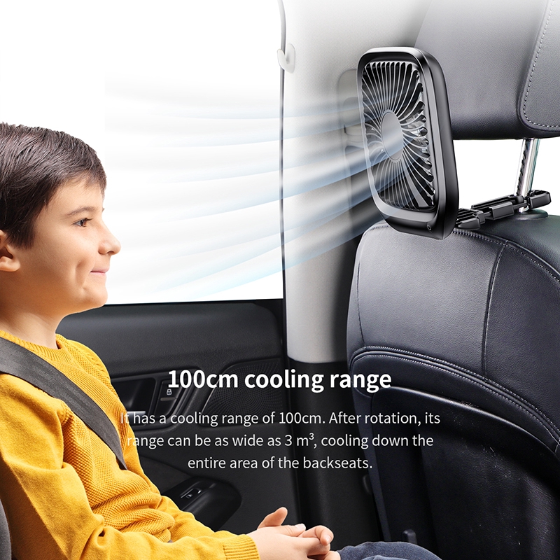 【Ready Stock】Baseus Mini USB Fans Car Foldable Back Seat Cooler Fan ...