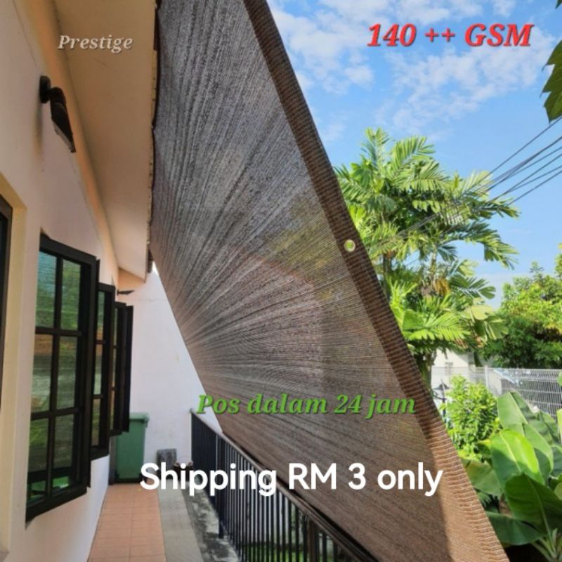 🔆 140gsm Anti Uv Shade Fence Sun Shade Mesh Balcony Shade Net Privacy
