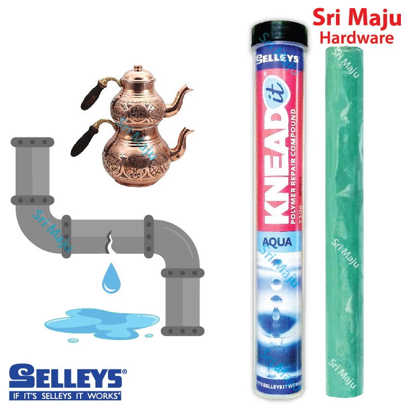 MAJU Selleys Knead It Aqua 110g Polymer Repair Compound Epoxy Putty Gam ...