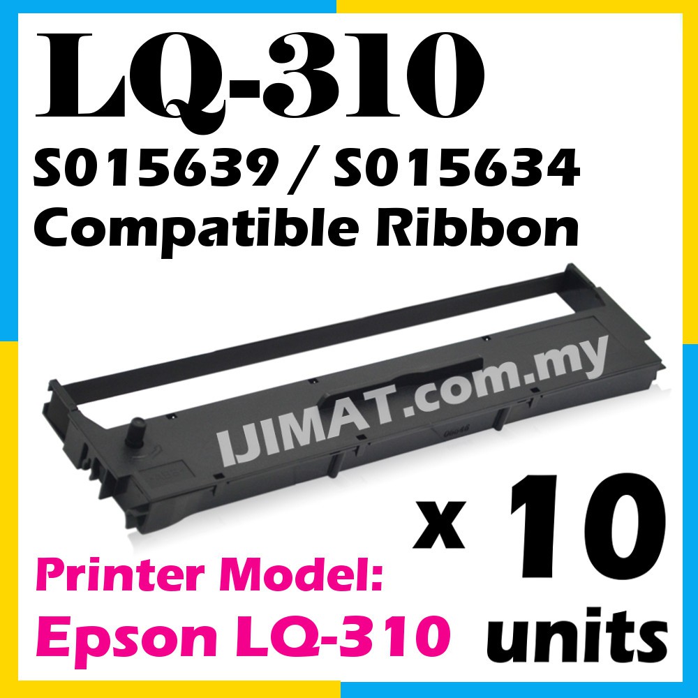 10 Unit Epson LQ310 LQ 310 LQ-310 Dot Matrix Printer Ink Compatible ...