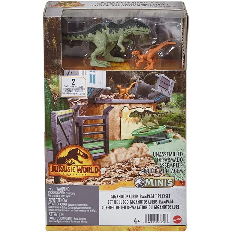 🔥Jurassic World🔥Dominion Minis Giganotosaurus Rampage Playset (HFF10 ...