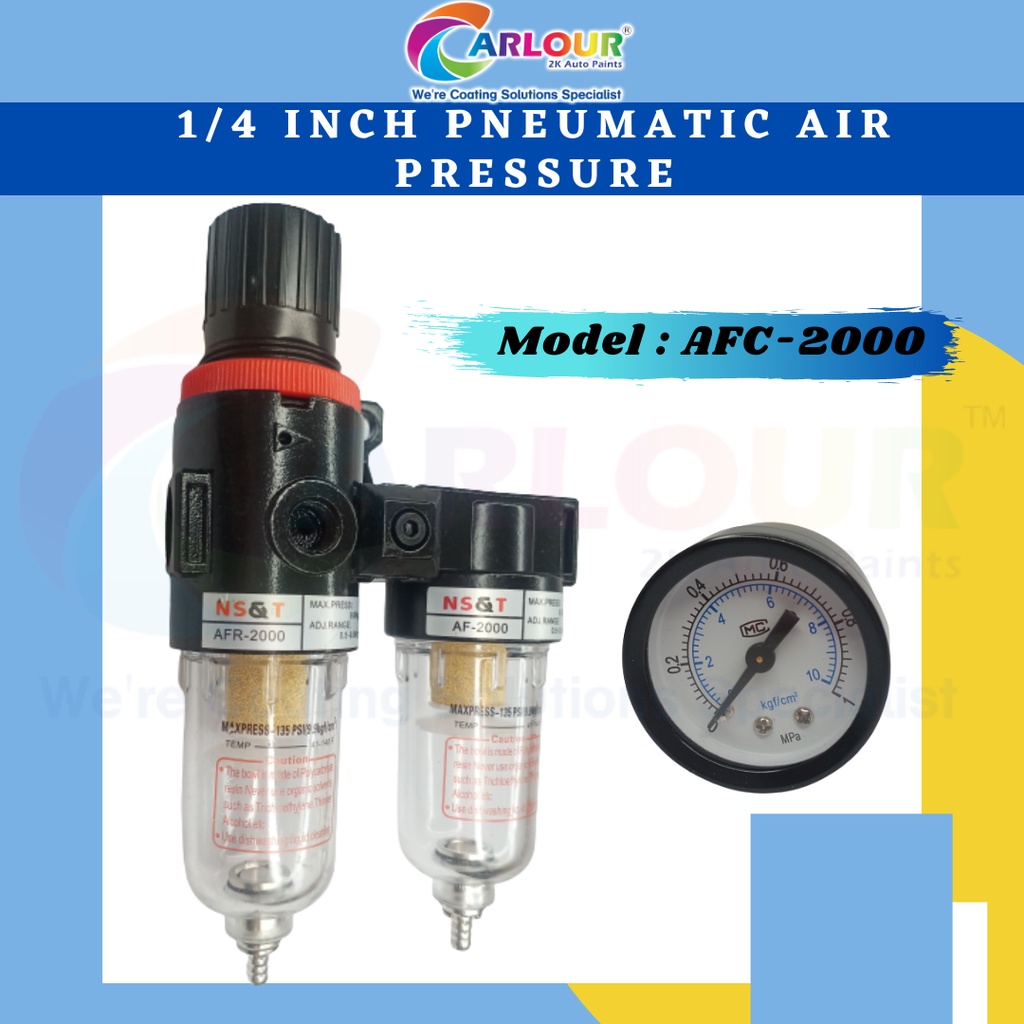 AFC2000 1/4 Inch Air Filter Regulator Combination Lubricator Carlour ...