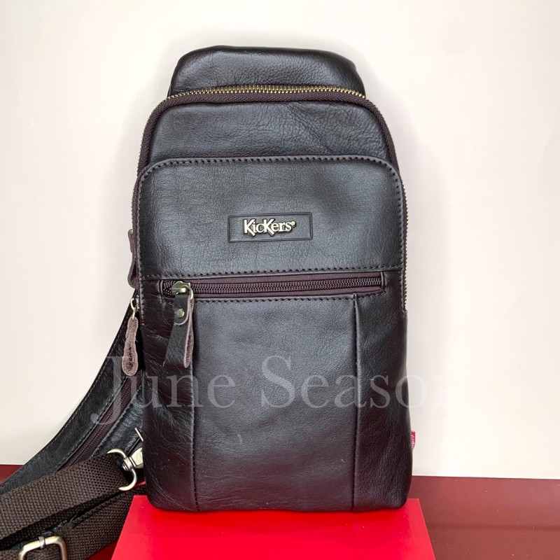 Kickers Chest Bag Backpack Cross Body Bag Genuine Leather 100% Original ...