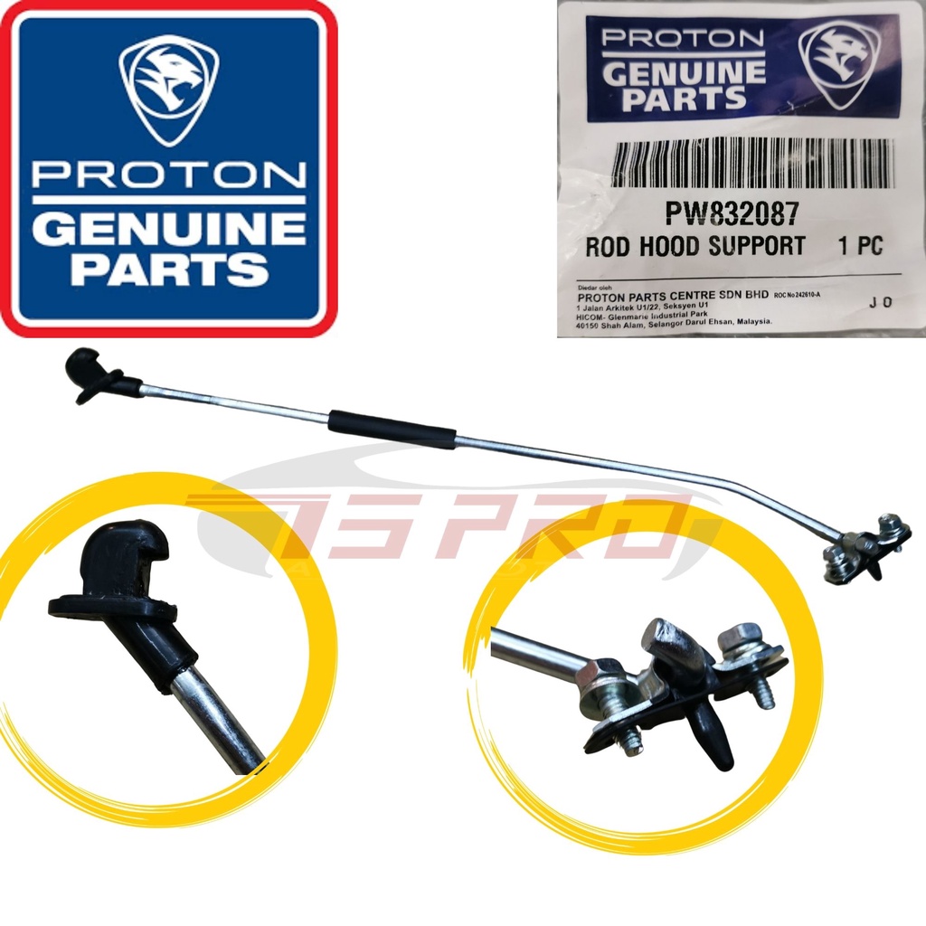 Proton Gen2 Old Persona Genuine Front Bonnet Stand Depan Kaki Bonnet ...