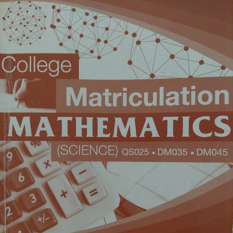 Matriculation Mathematics (Science) | Shopee Malaysia