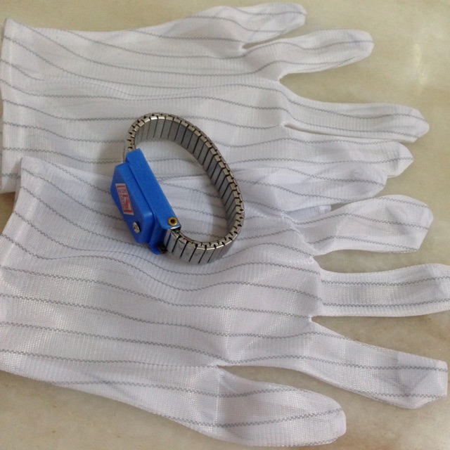 Tali tangan anti statik ESD gloves and ESD wristband strap | Shopee ...