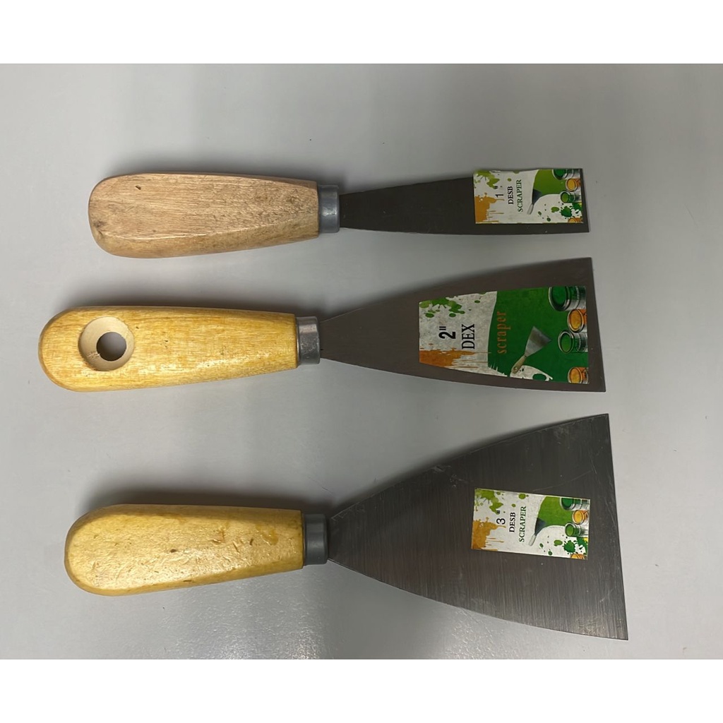 Scraper with Wooden Handle / Pengikis Cat Besi / 油灰刀 | Shopee Malaysia