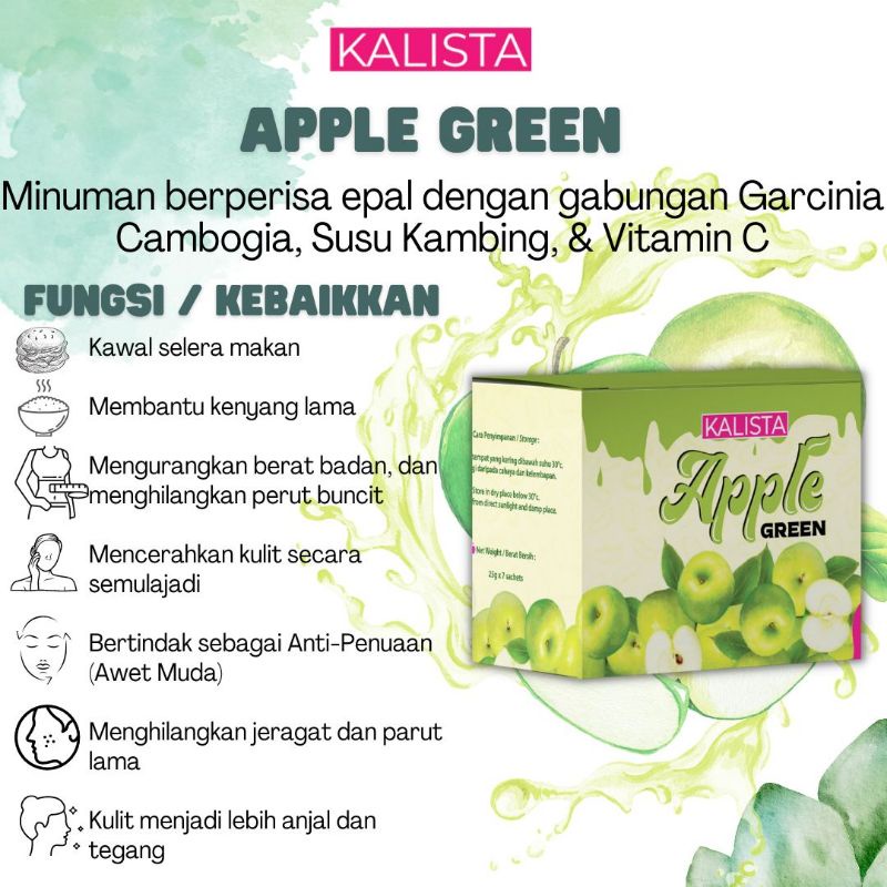 APPLE GREEN KALISTA Drink | Shopee Malaysia
