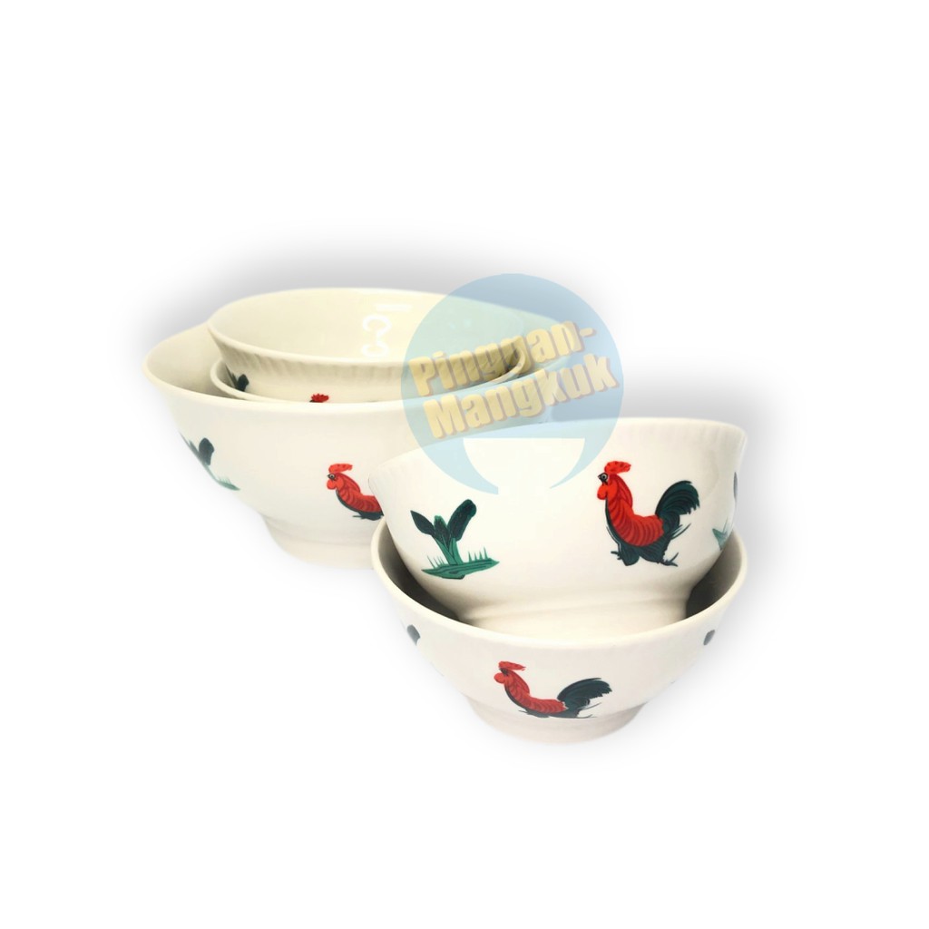 Rooster Design Ceramic Bowl, Chicken Design Porcelain Soup Bowl ...