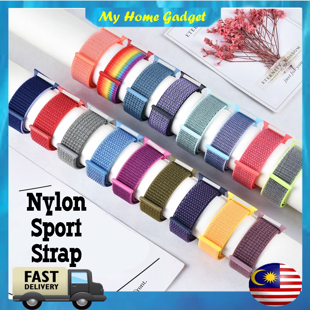 [KL Stock] Nylon Sport Strap For iWatch Series 10 / 9 / 8 / 7 / 6 / 5 ...