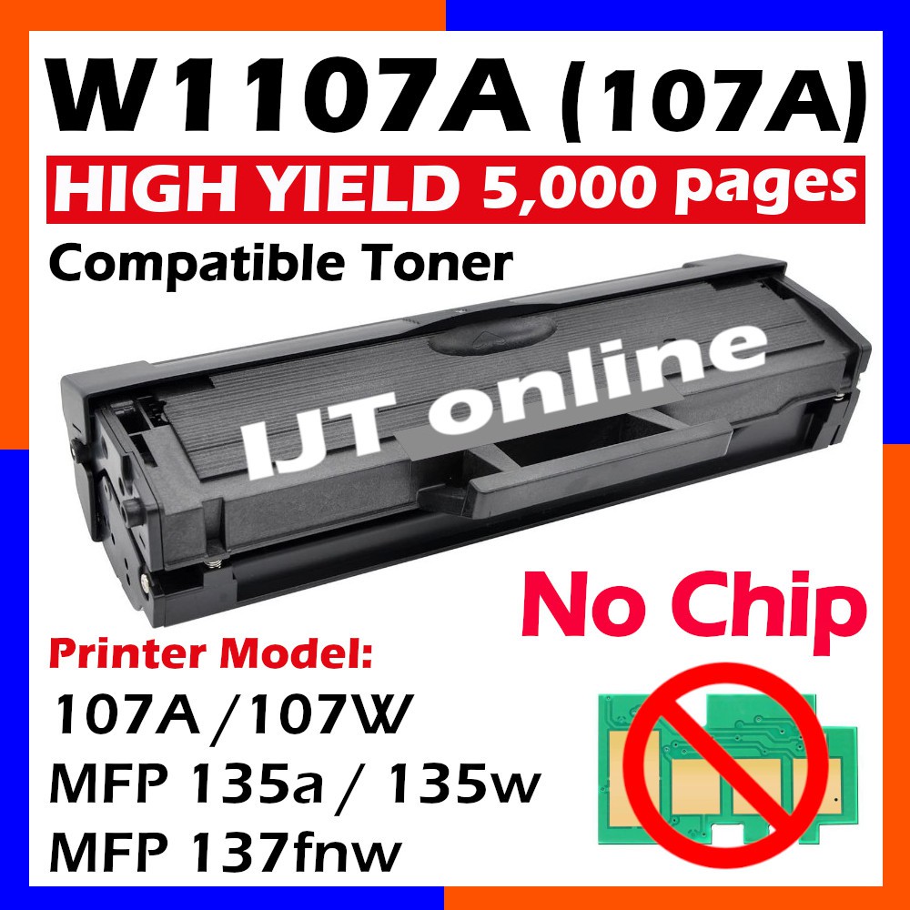 🔥5000pages🔥 HIGH YIELD Toner Compatible to HP W1107A HP107A W1107X ...