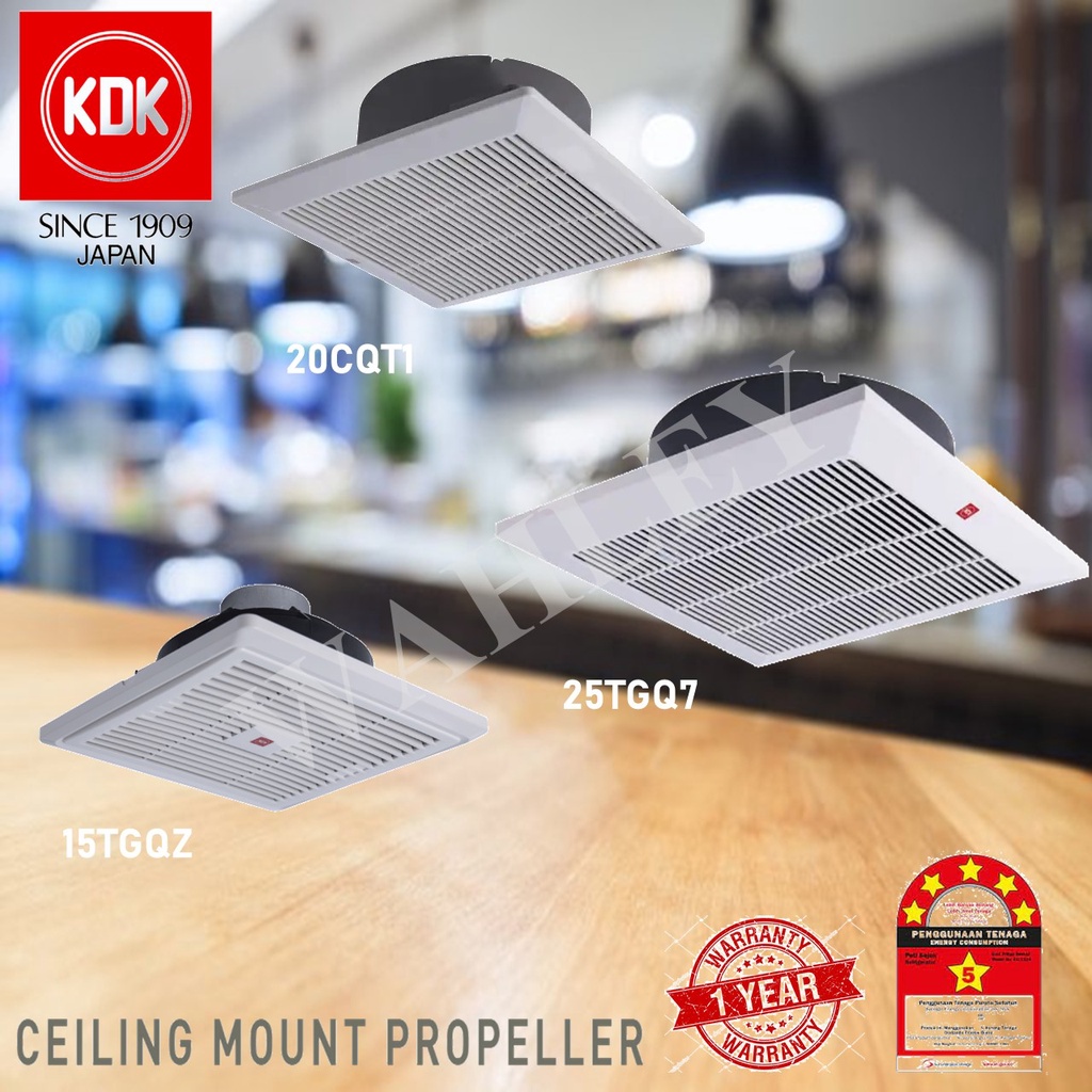 KDK 15TGQZ(6") / 20CQT1(8") / 25TGQ7(10") | Ceiling Mount Propeller ...
