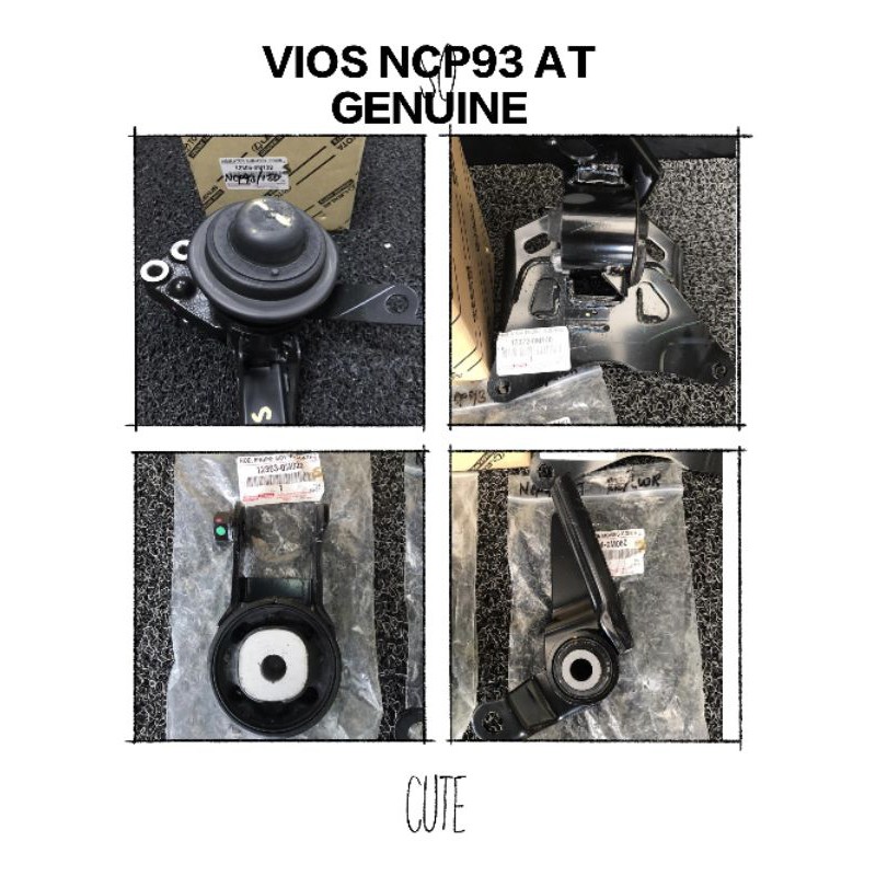 TOYOTA VIOS NCP93 AT🇹🇭ORIGINAL ENGINE MOUNTING SET 4PCS | Shopee Malaysia