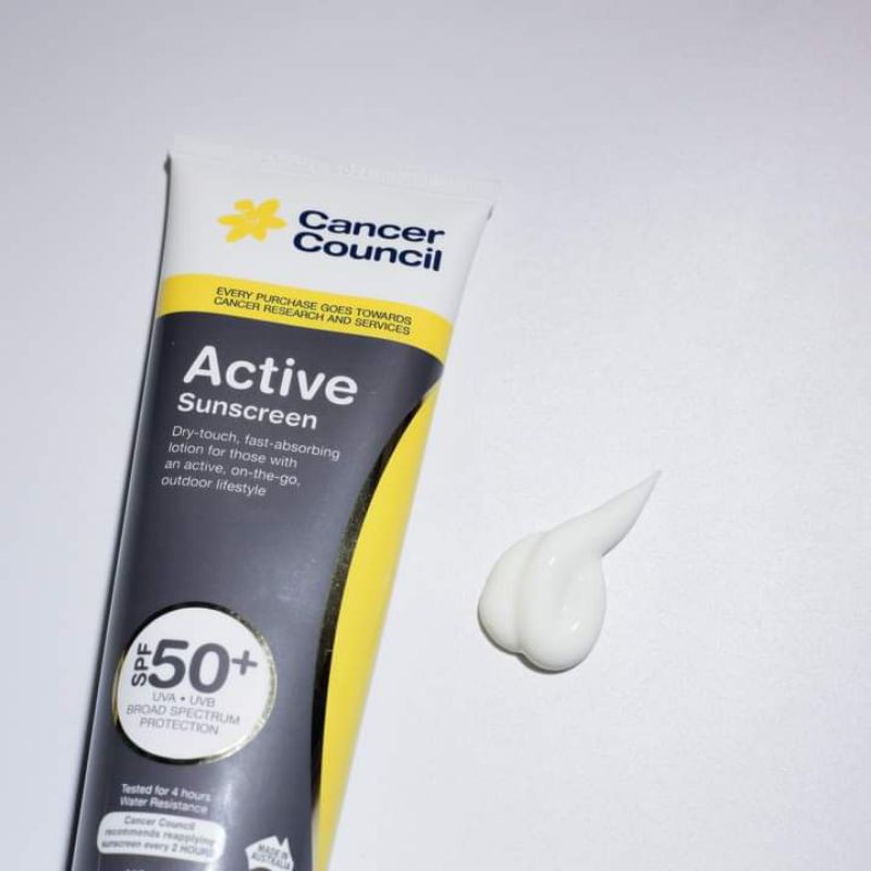 Cancer Council Active SPF50 + / PA ++++ 110ml (Orange skin line ...