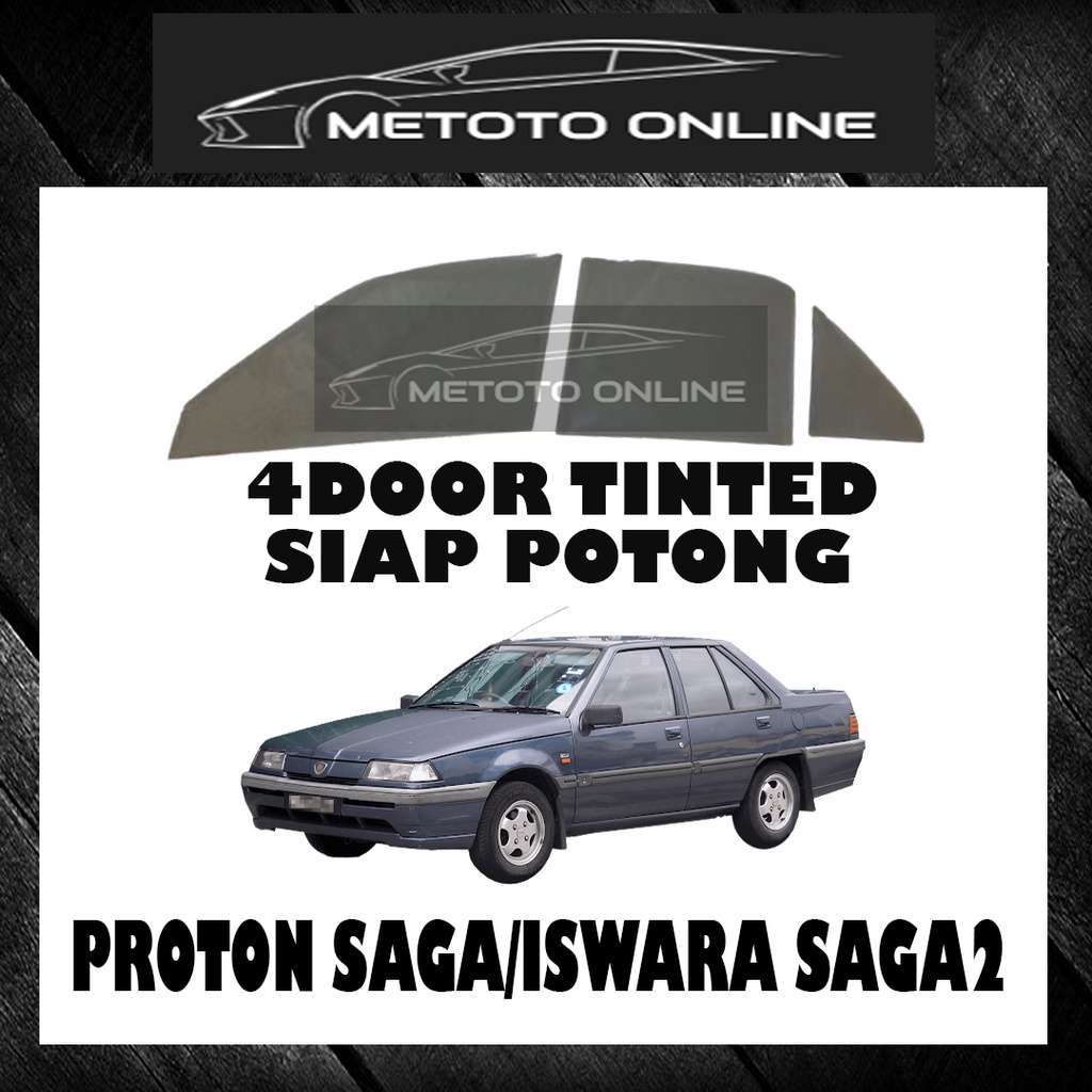 Saga Iswara Saga2 LMST 4 Pintu Tinted 2PLY UV 99% Hitam(Gelap 30% 50% ...