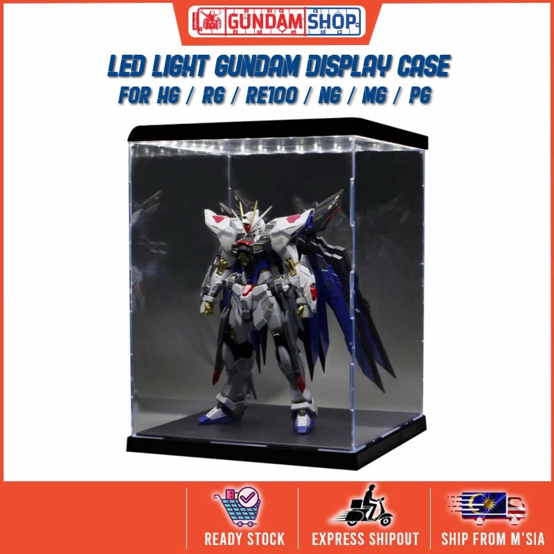 HG / RG / MG / PG Gundam Toys Model Display Case Display Box with LED ...