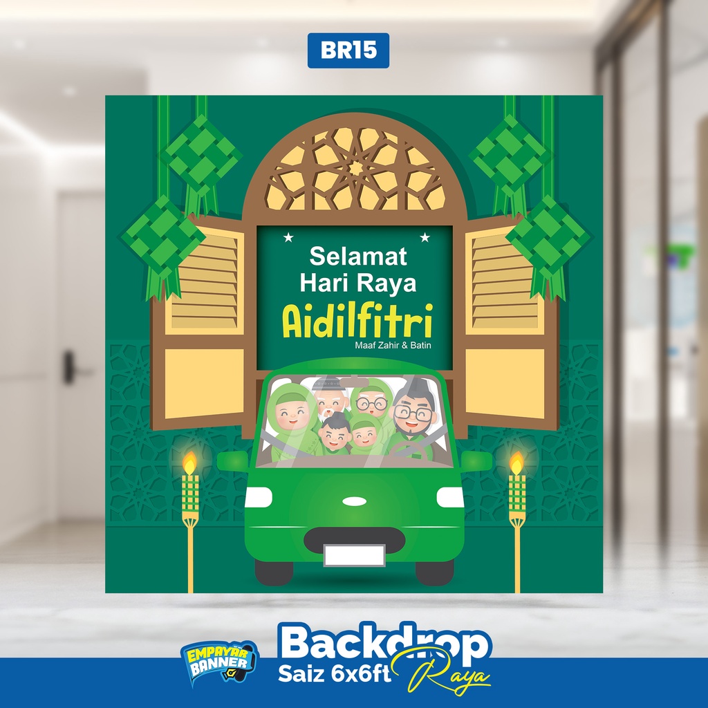[RAYA2024] BANNER/BACKDROP/DECORATION Rumah Kampung Hari Raya ...