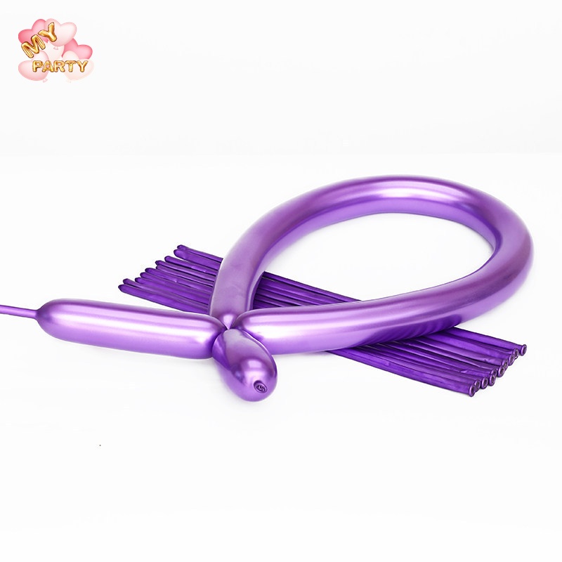10Pcs Random Colour DIY Long Shape Latex Balloons Birthday Wedding ...