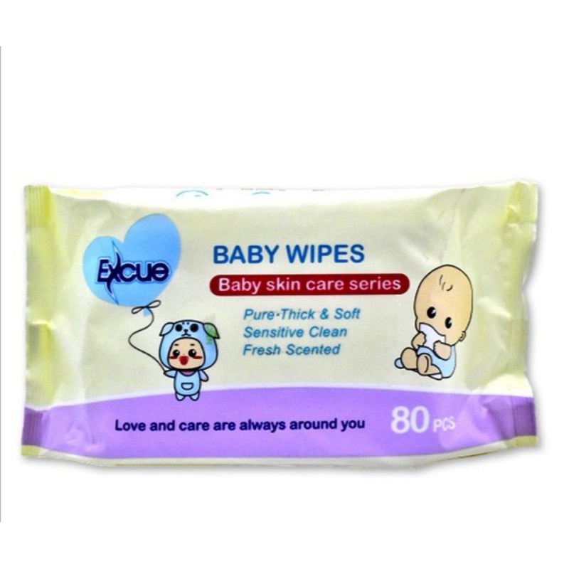 💥Ready Stock💥Excue Baby Wipes 80 Sheets/Baby Wet Wipes Wet Tissue for ...
