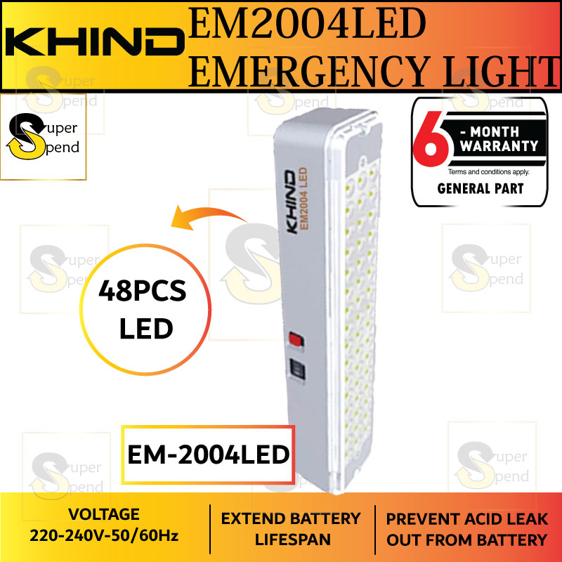 [ Only for West M'sia ] Khind EM2004G EM-2004G LED Emergency Light ...