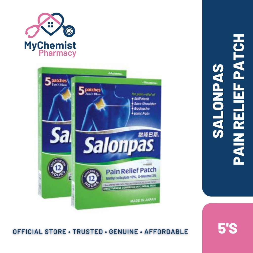 Salonpas Pain Relief Patch 5's (Effective for 12 hours) | Shopee Malaysia