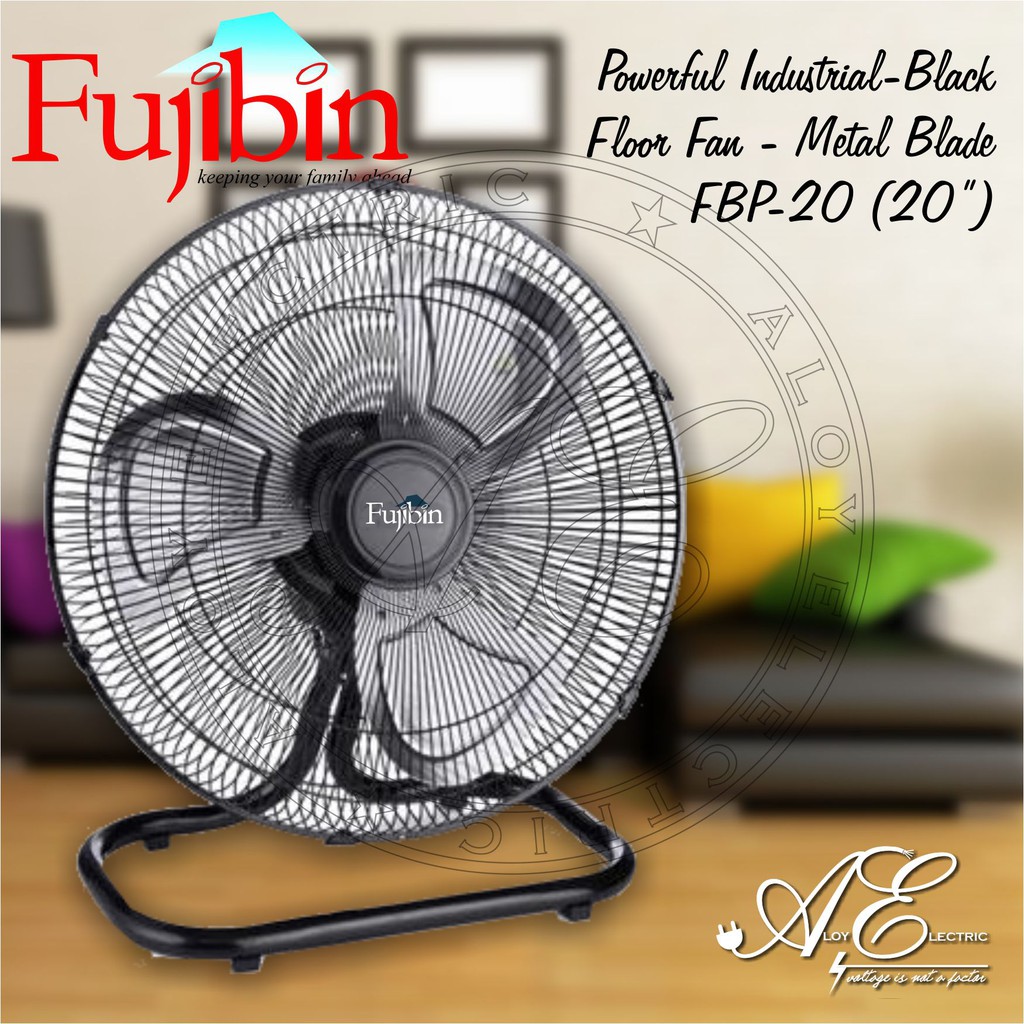 FUJIBIN FBP-20 20 FLOOR FAN - BLACK / SILVER | Shopee Malaysia