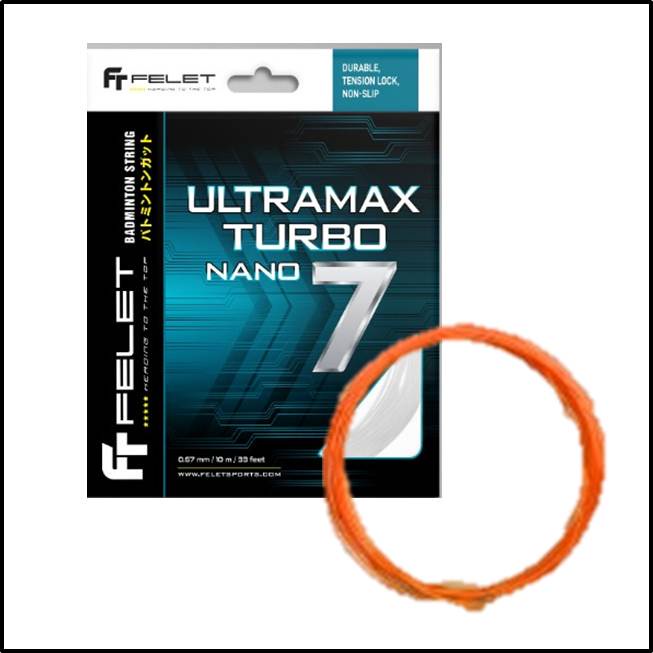 Felet Badminton String ULTRAMAX TURBO 66 PLUS+ / UTRAMAX TURBO NANO 7 ...