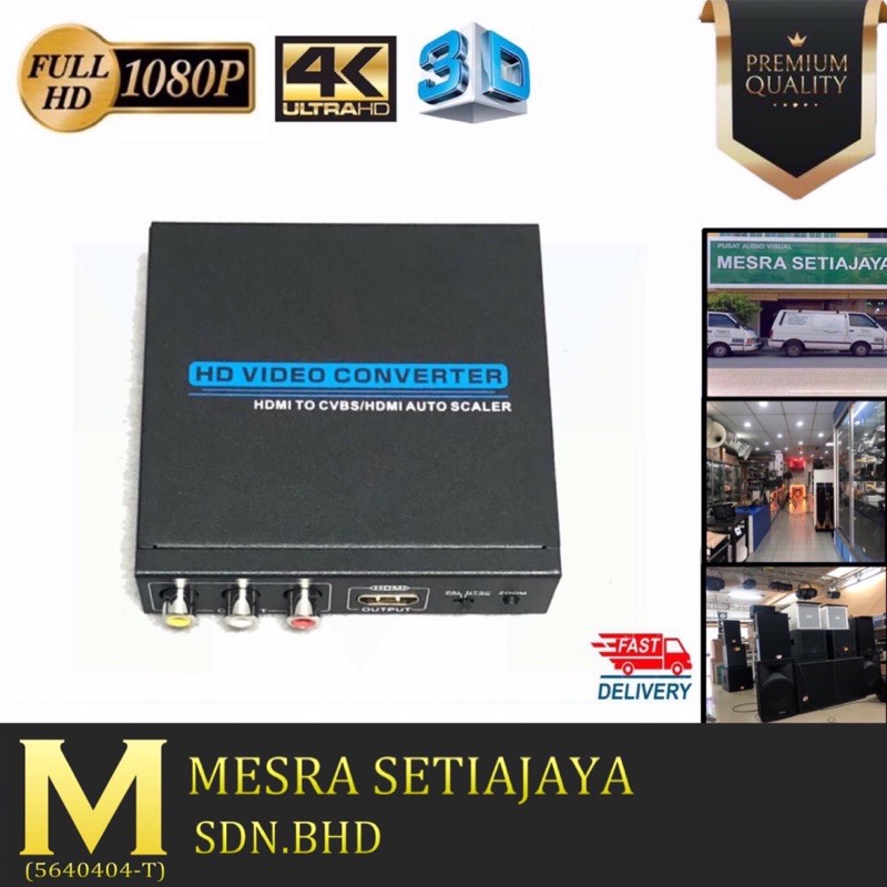 HDMI TO CVBS Video Converter HDMI Input HDMI + AV Output Synchronous ...