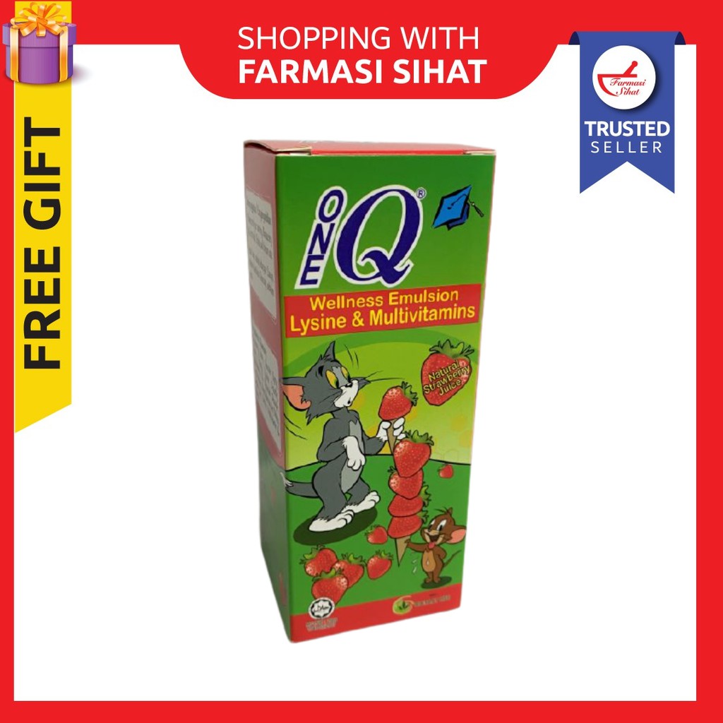 One Q Wellness Emulsion With Lysine & Multivitamin (120 ml) | Shopee ...